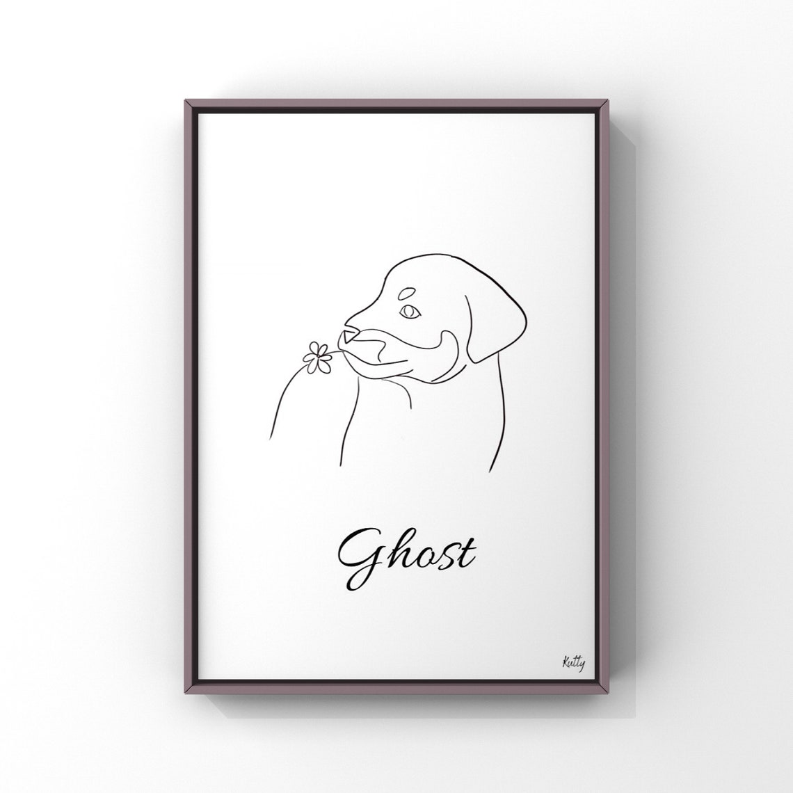 CUSTOM DOG & PET Portrait Fine Line Dog Custom Pet Drawings Pet ...