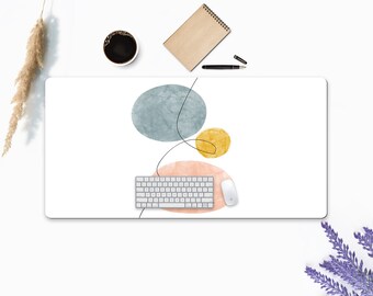 Rainbow Boho Desk Mat, Cute Desk Mat, Extra Large Desk Mat, Gaming ...