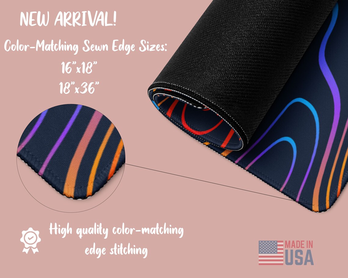 Colorful Epoxy Resin Desk Mat Abstract Desk Mat Cute Desk - Etsy