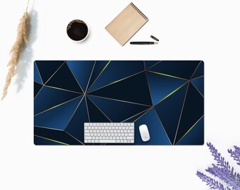 Dark Blue Desk Mat - Etsy