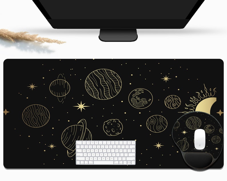 Celestial Stars and Planets Desk Mat Extra Large Desk Mat - Etsy