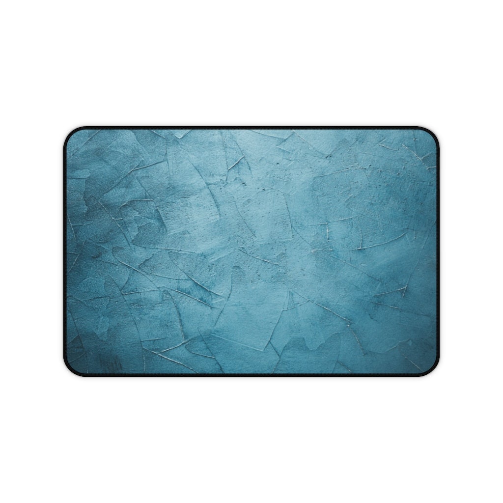 Desk Mat Extra Large Blue Vignette Marble Desk Mat Abstract | Etsy