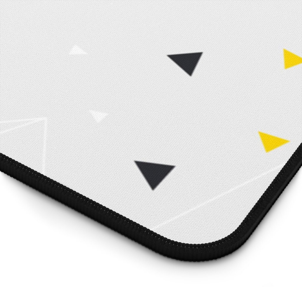 Geometric Black and Yellow Gaming Desk Mat Extra Large Desk | Etsy