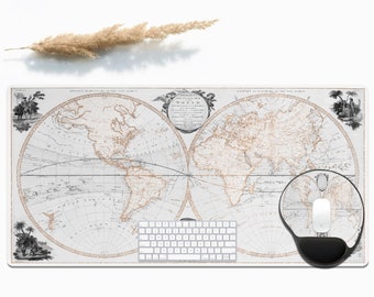 World Map Desk Mat - Etsy
