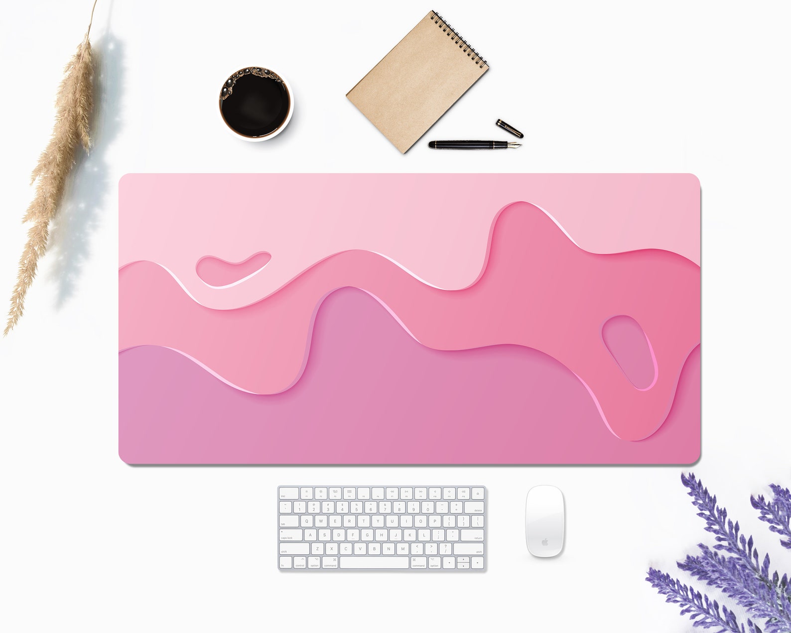 Abstract Liquid Pink Desk Mat Cute Desk Mat Mouse Pad Large - Etsy UK