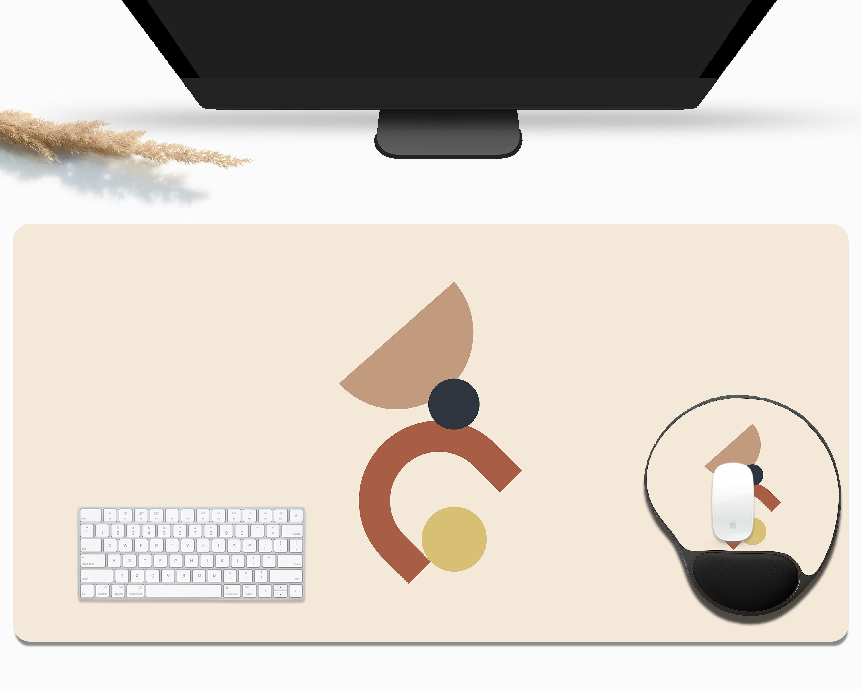 Minimal Boho Pastel Aesthetic Desk Mat Cute Desk Mat Pastel - Etsy