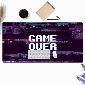 Game Over Futuristic Desk Mat Gaming, Gaming Large Mouse Pad, Extra ...