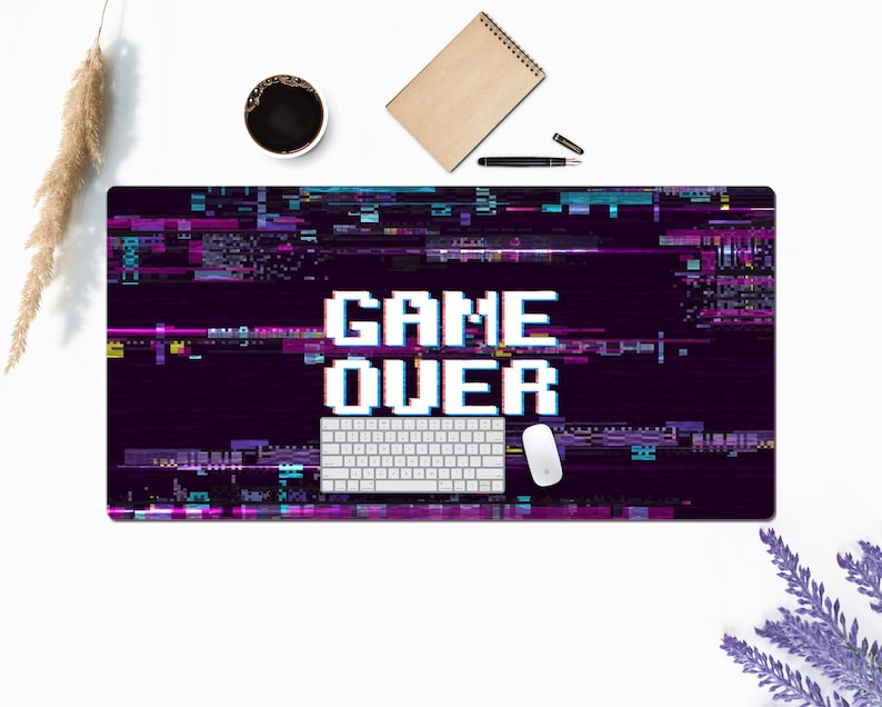Game Over Futuristic Desk Mat Gaming Gaming Large Mouse Pad | Etsy
