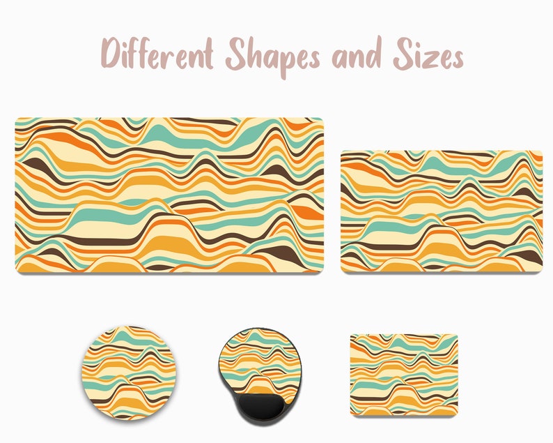 Pastel Colorful Retro Desk Mat Extra Large Desk Mat Large - Etsy