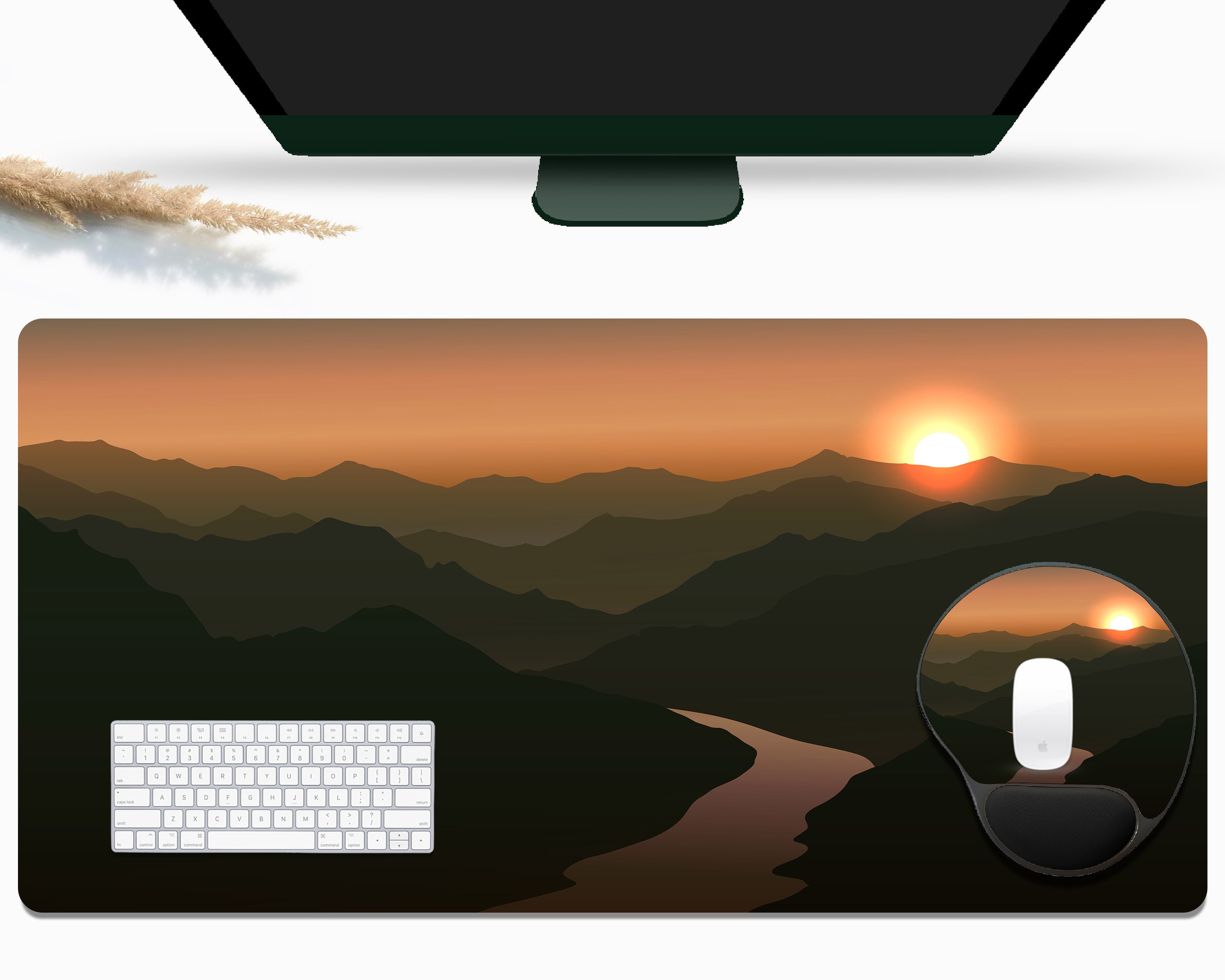 Sunset Mountains Landscape Desk Mat Extra Large Desk Mat - Etsy