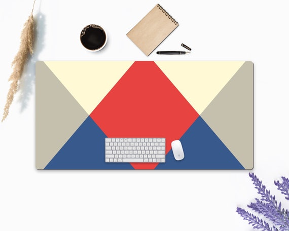 Minimal Triangles Geometric Desk Pad Desk Mat Extra Large - Etsy