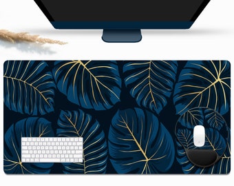 Low Poly Blue Triangle 3D Print Desk Mat W/ Custom Monogram - Etsy