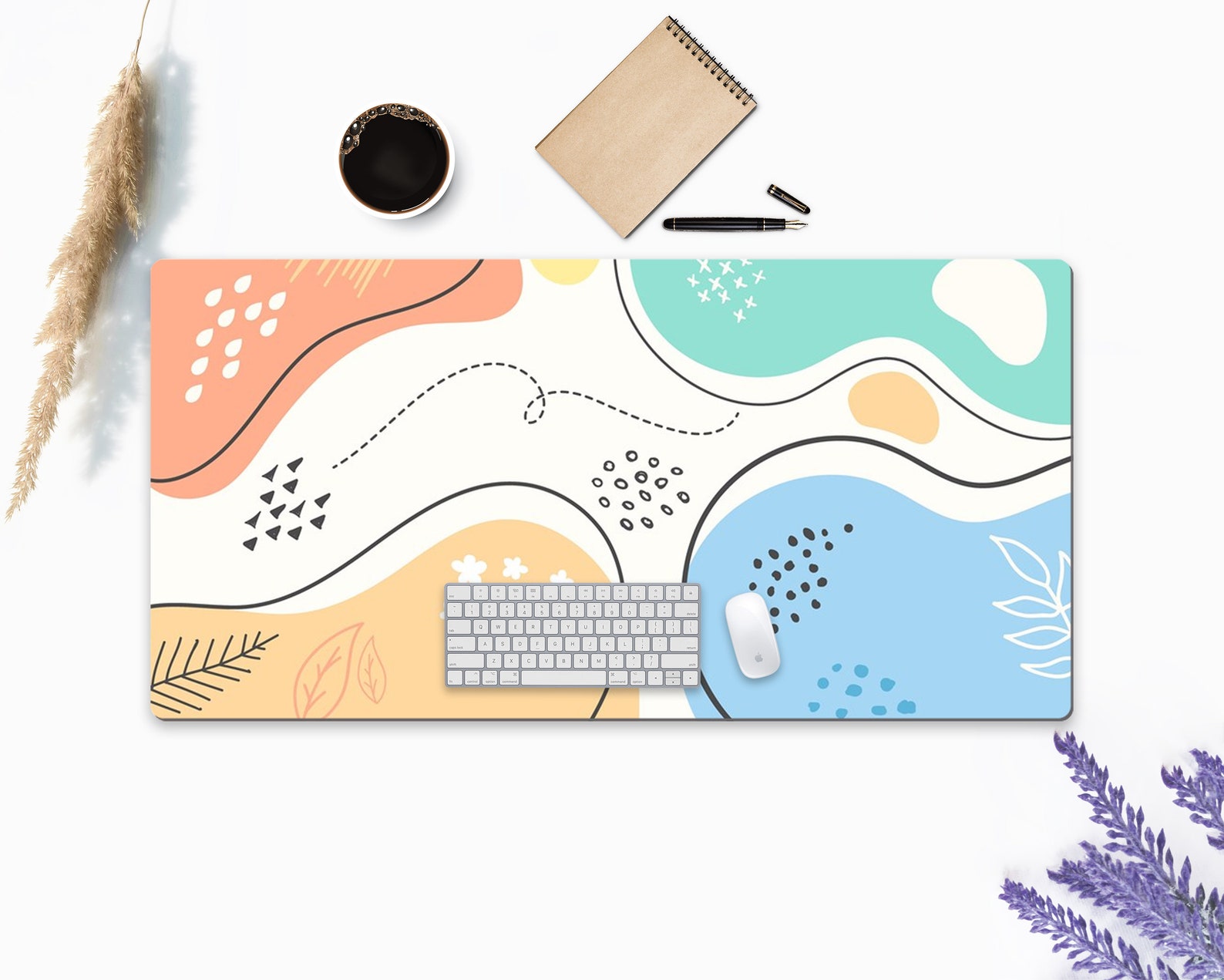 Colorful Pastel Cute Desk Mat Desk Mat Cute Large Extra - Etsy