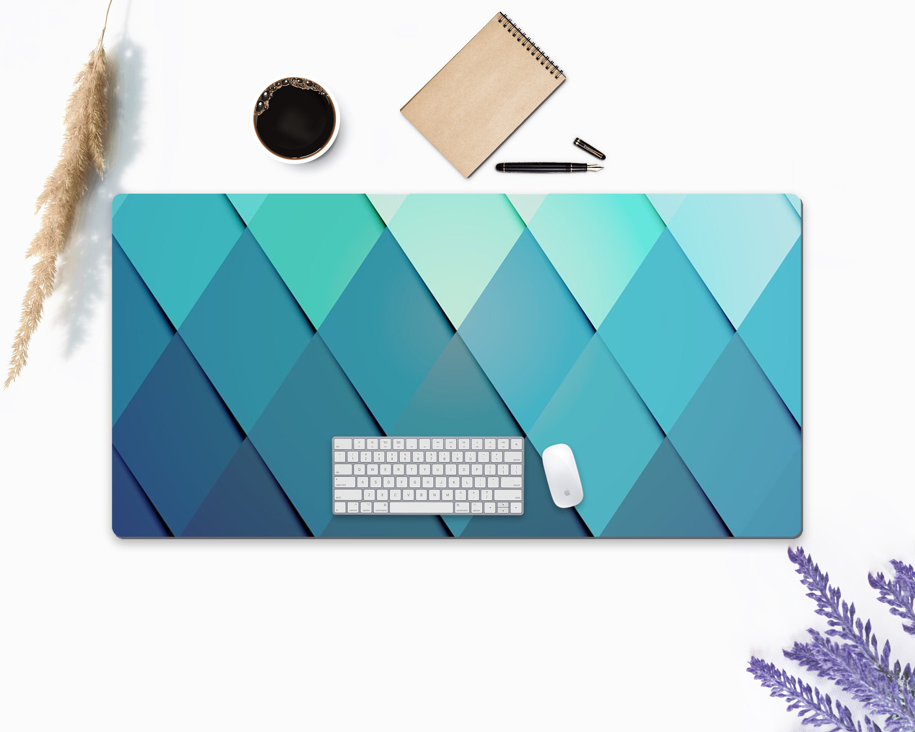 Mouse Pad Desk Mat Extra Large Geometric Diamond Pattern | Etsy