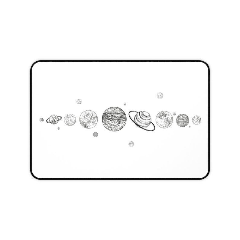 Planets & Solar System Desk Pad Desk Mat Extra Large Desk - Etsy
