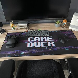 Game Over Futuristic Desk Mat Gaming, Gaming Large Mouse Pad, Extra ...