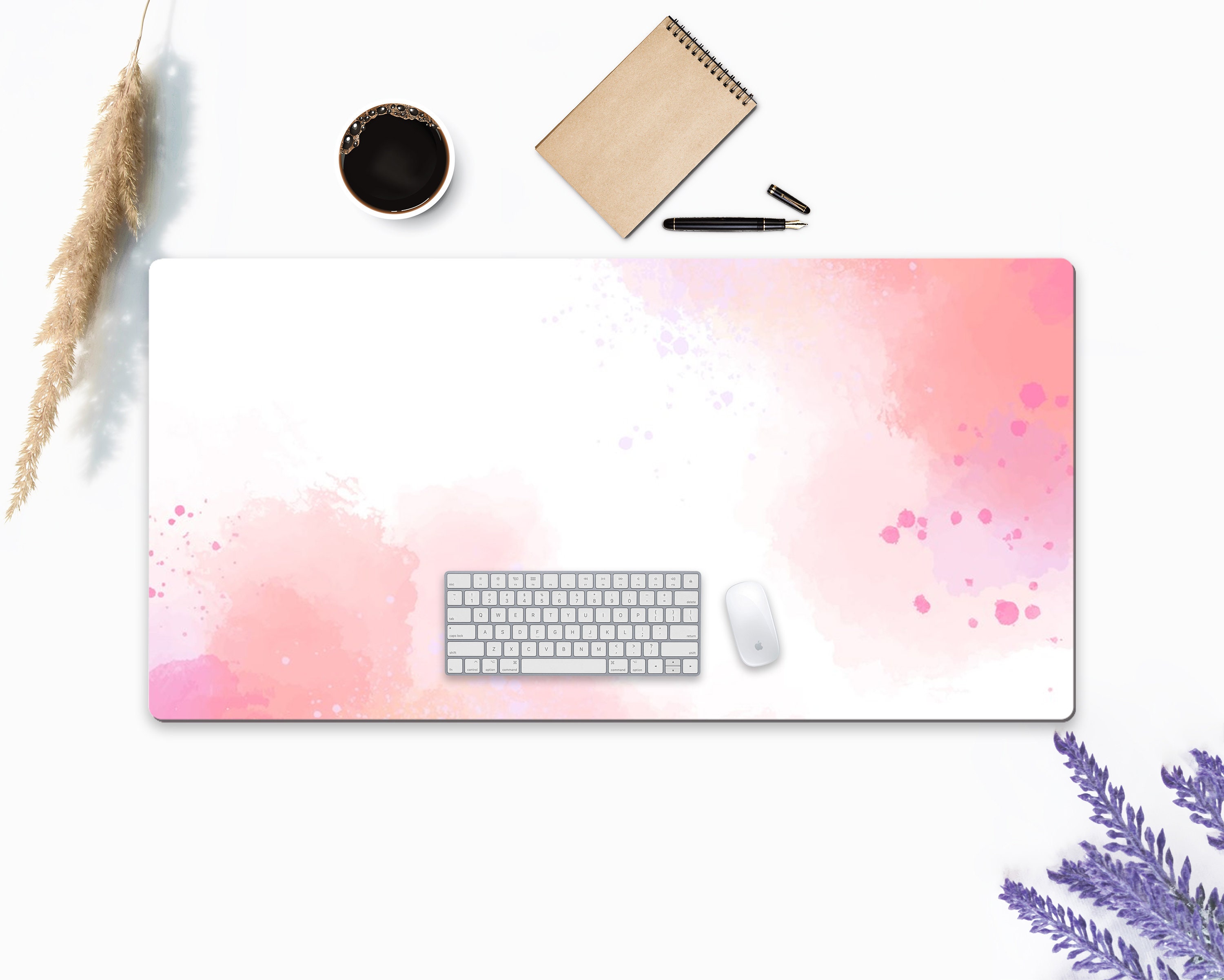 Pink Desk Mat Extra Large Desk Mat Cute Desk Mat Cute Desk | Etsy