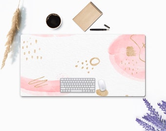 Boho Pastel Painting Desk Mat, Boho Desk Mat, Cute Desk Mat, Mouse Mat ...