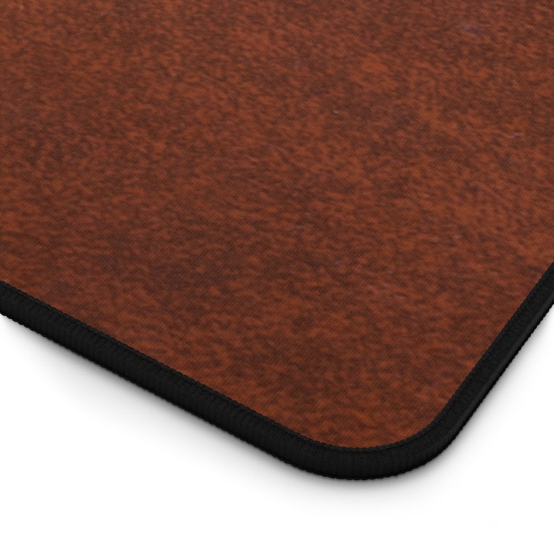 Brown Leather Printed Desk Mat Leather Mouse Pad Luxury Desk | Etsy