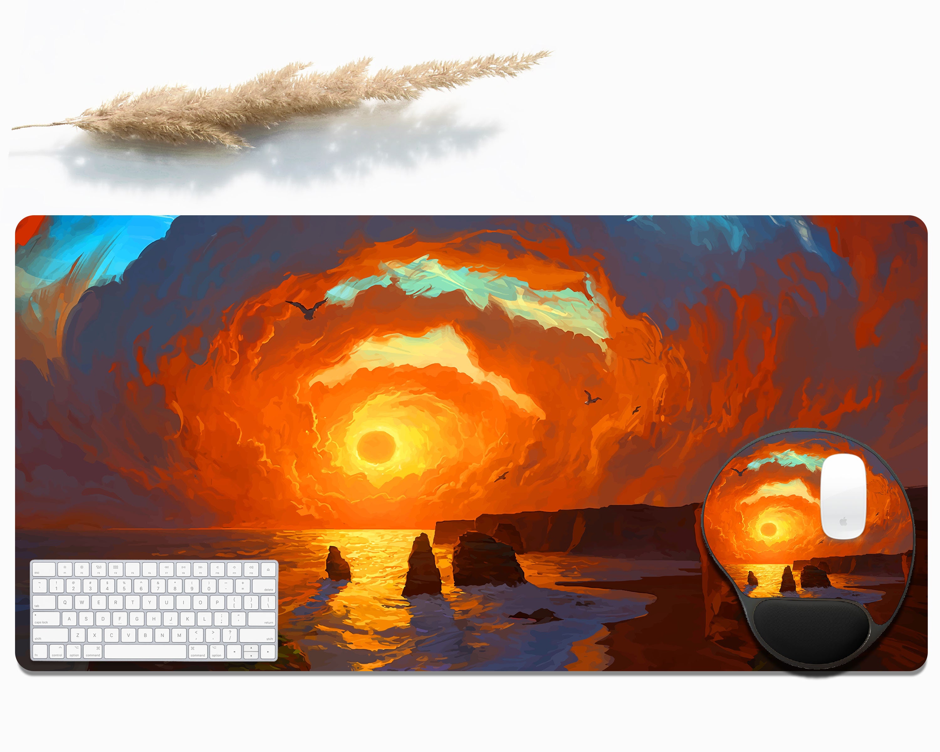 Fantastic Anime Sunset Desk Mat for Gaming Extra Large Desk | Etsy