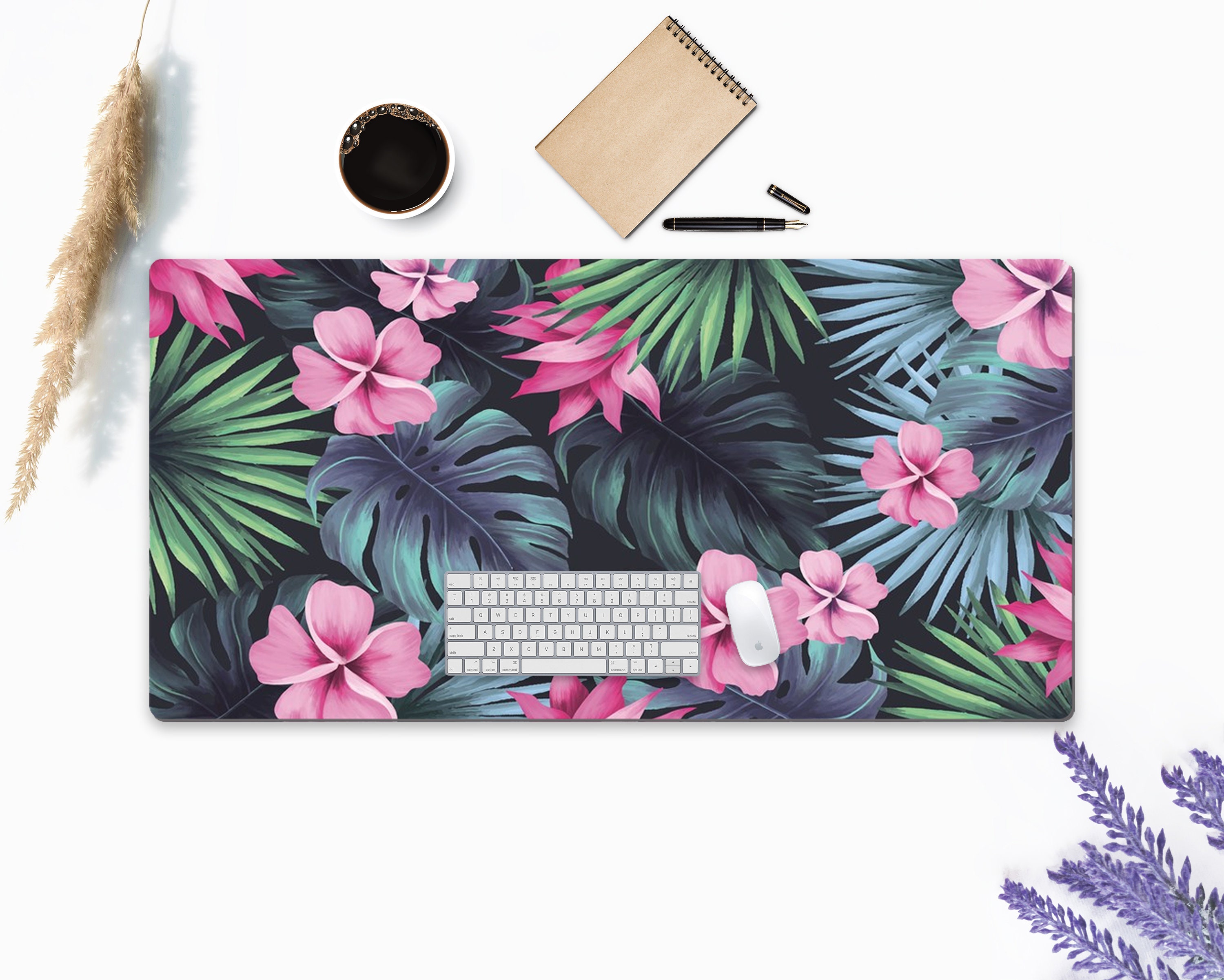 Desk Mat Extra Large Monstera Leaves Desk Mat Vintage Desk - Etsy