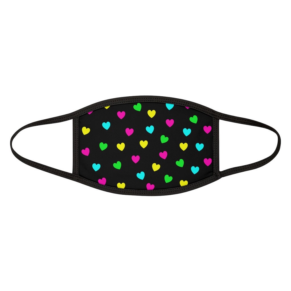 Hearts Face Mask/fun Face Mask/face Covering/100% Cotton - Etsy