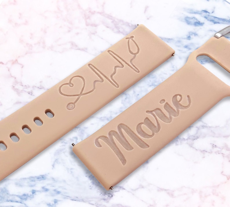 Personalized Nurse Doctor Heartbeat Watch Band 20mm Compatible With ...