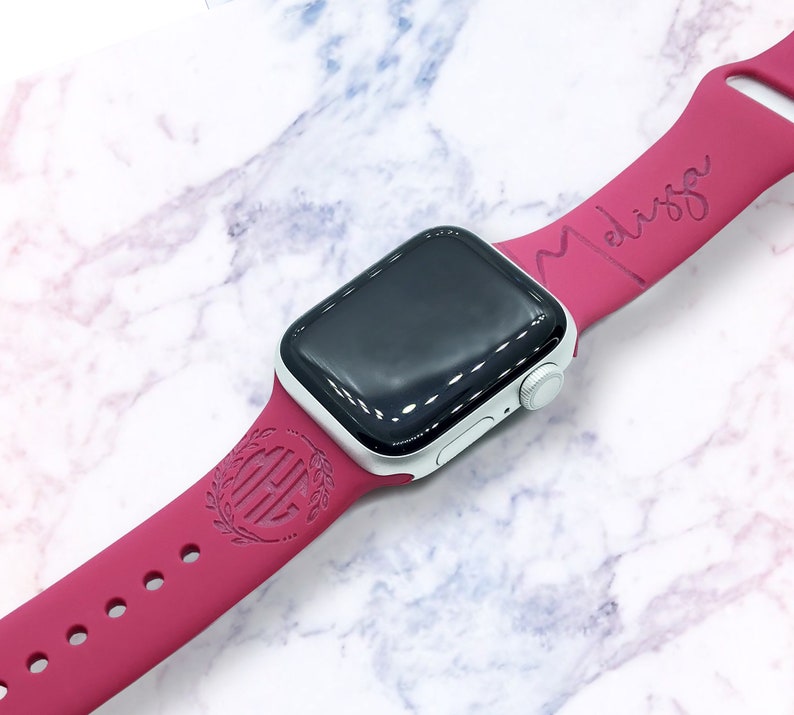 Personalized Watch Band Compatible with Apple Watch Monogram | Etsy