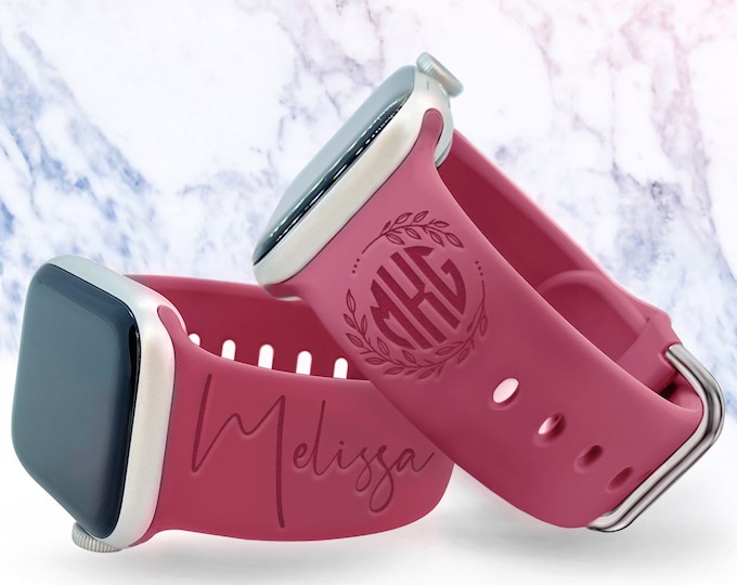 Color Fill Laser Custom Engraved Personalized Watch Bands to Fit Your ...