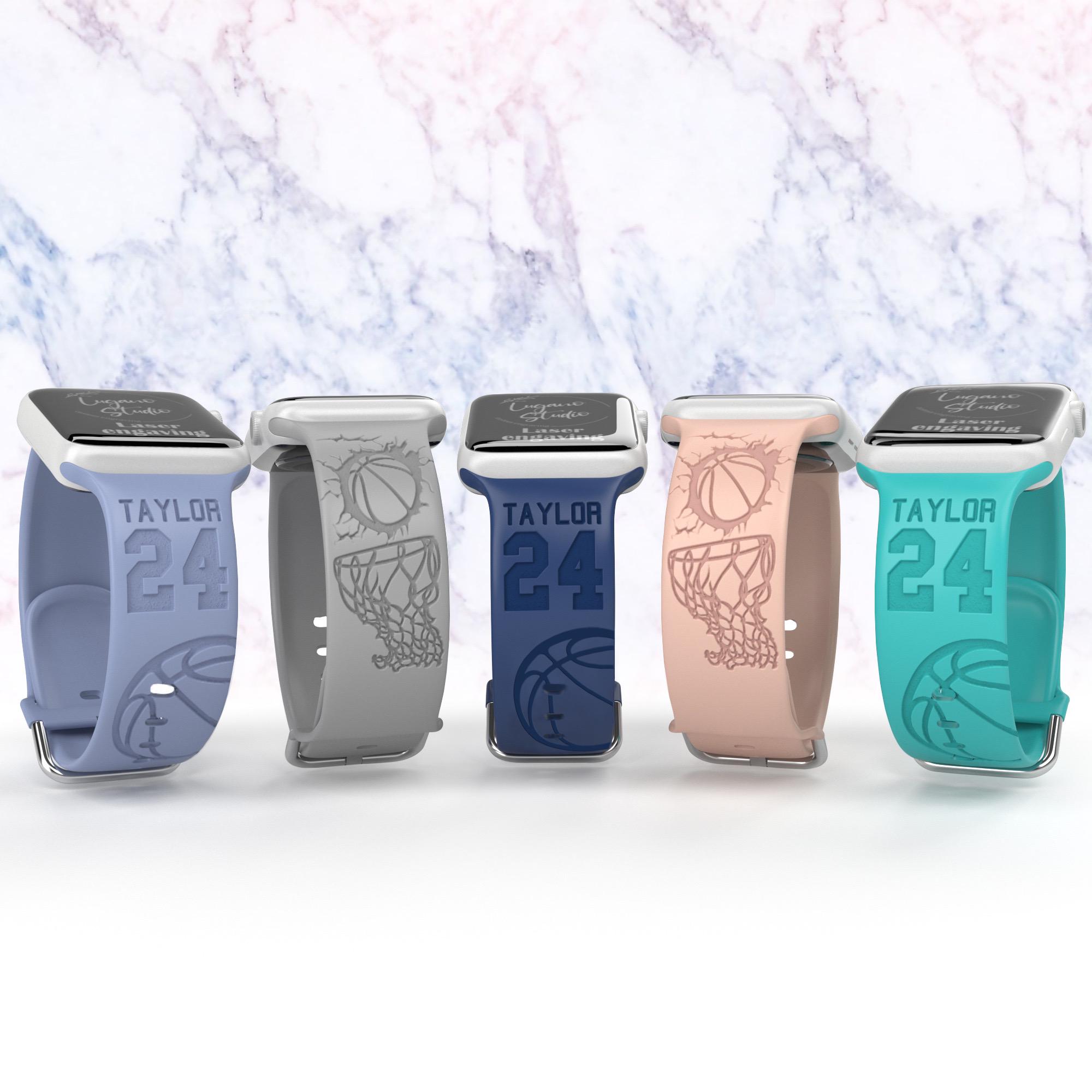 Personalized Basketball Watch Band Compatible With Apple Watch Iwatch ...