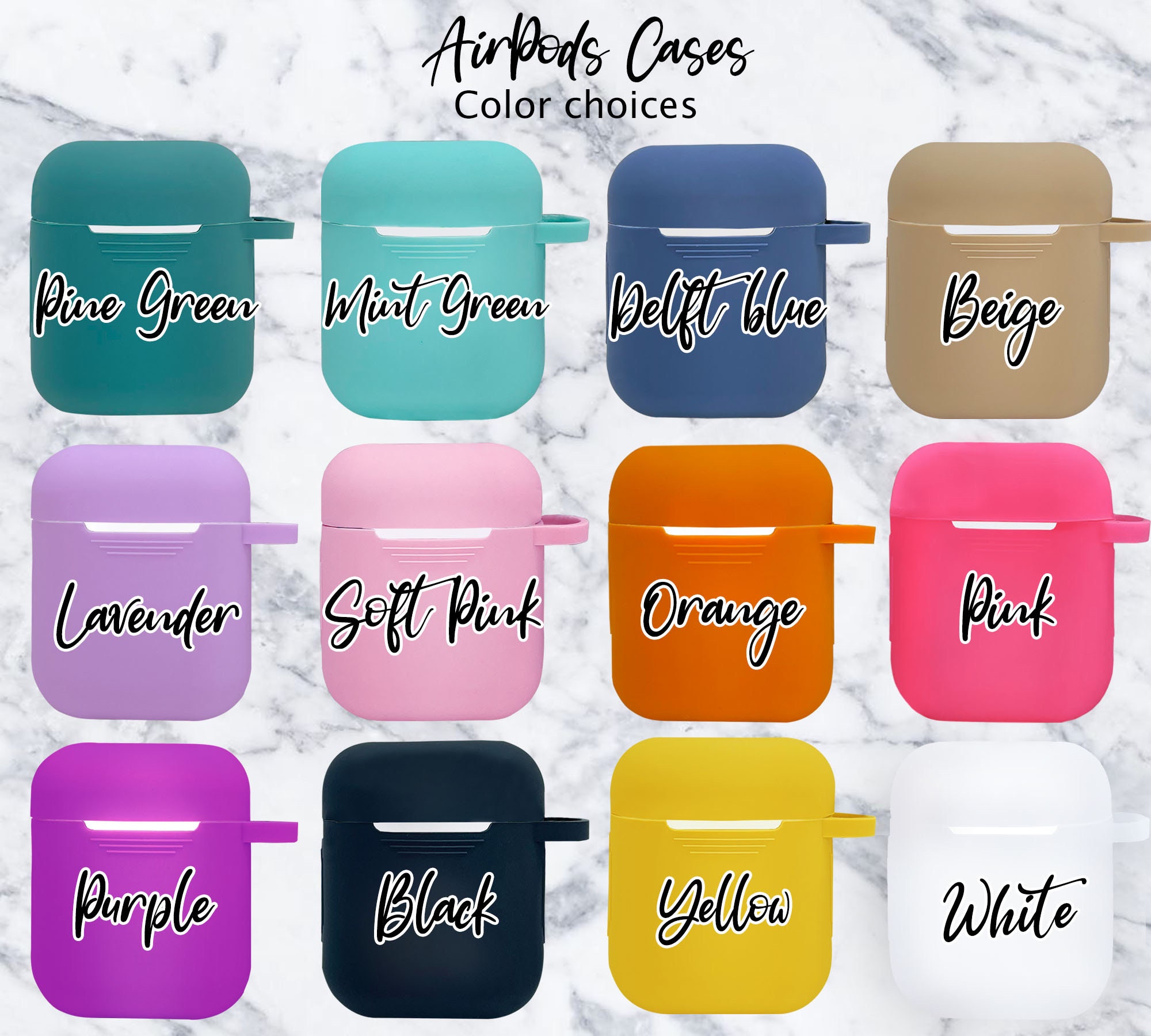 Personalized Airpods Case Monogram Engraved Silicone Apple - Etsy