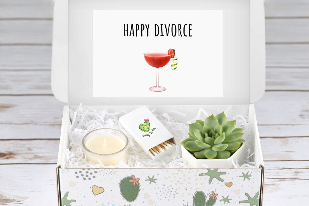 Divorce Gift - Succulent Gift Box - break up Gift - divorce Celebration ...