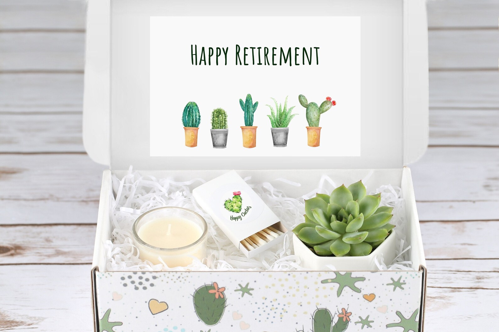 Happy Retirement Gift Box Retirement Gift Box Succulent | Etsy
