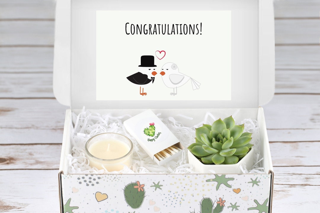 Engagement Gift - Congratulations - Succulent Gift Box - New Couple ...