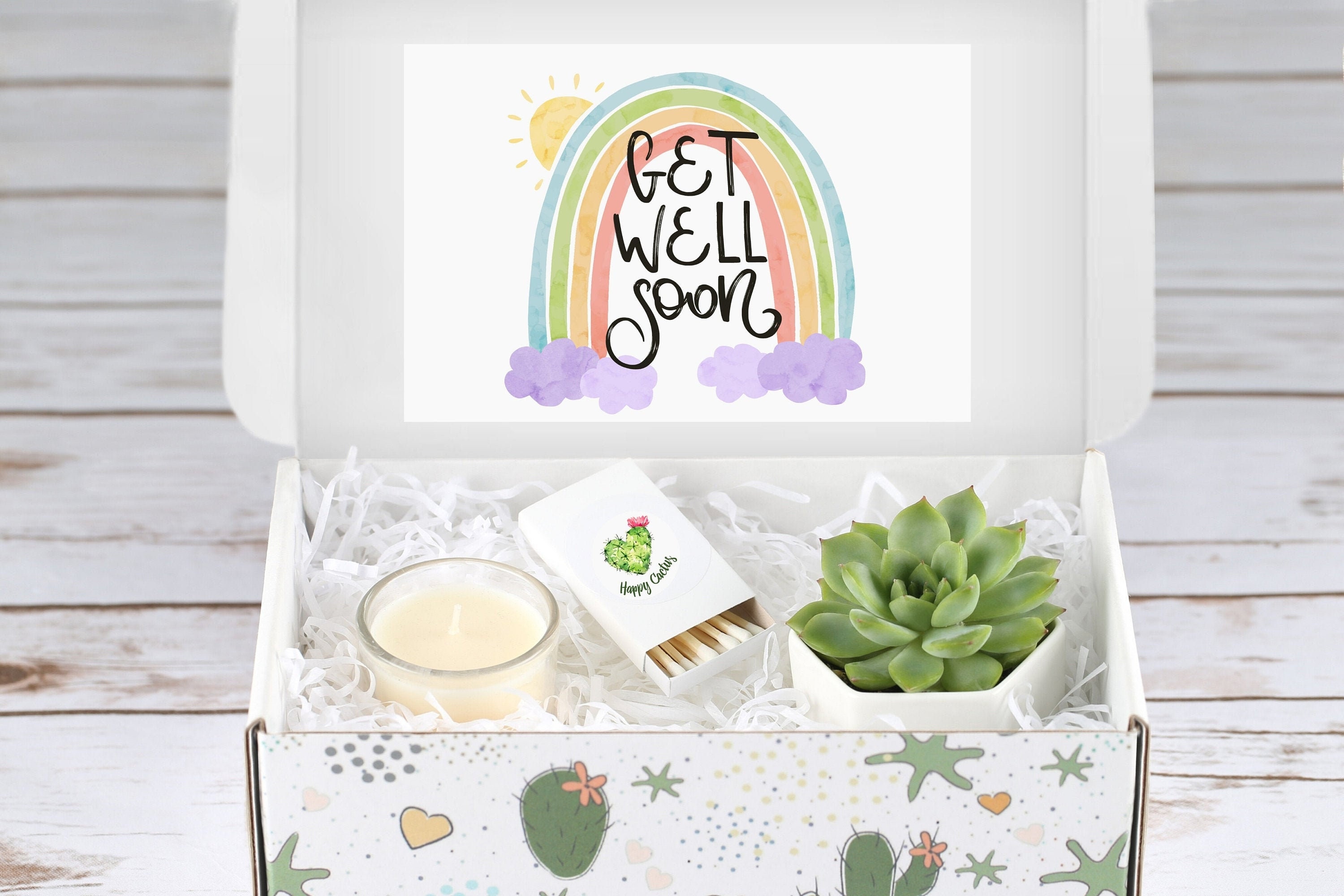 Get Well Gift Box - Hospital Care Gif T- Get Well Gift - Thinking of ...