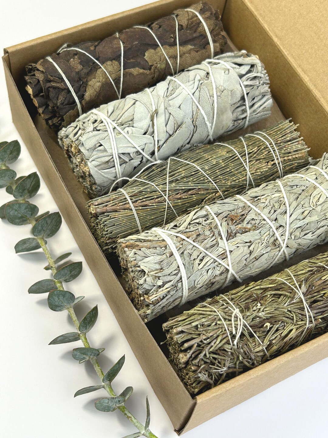 Smudge Stick Gift Set- Energy Clearing Cleansing Kit- Sage Smudge Kit ...