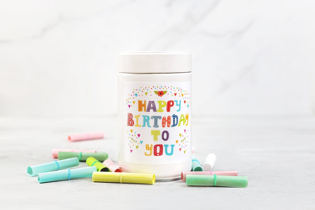 50 Birthday Wishes in Jar Happy Birthday Wishes for Friend Gift for ...