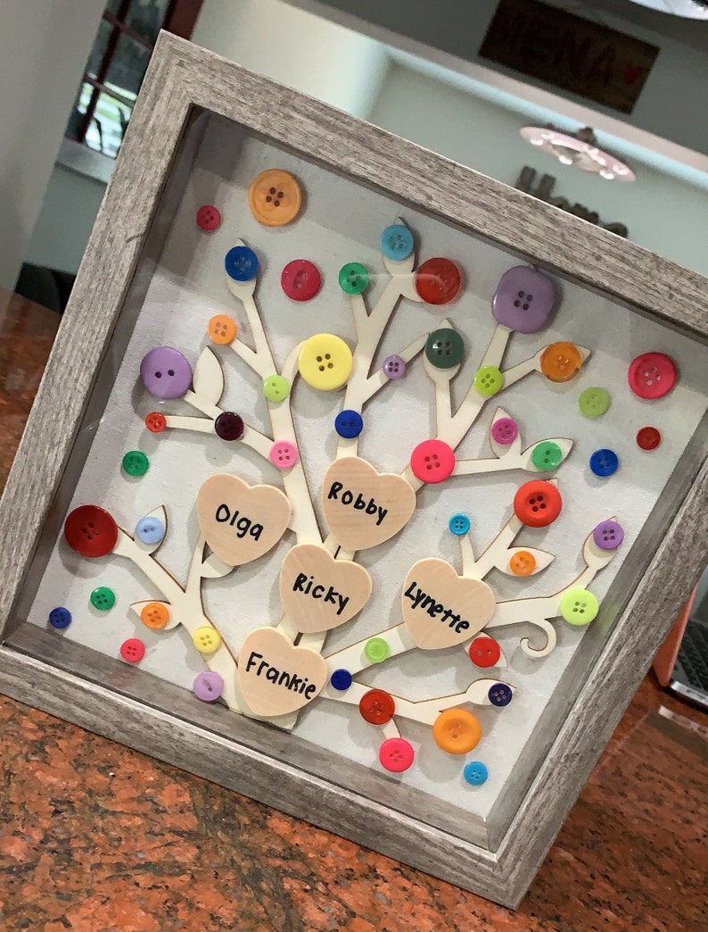 Family Tree Shadow Box - Etsy