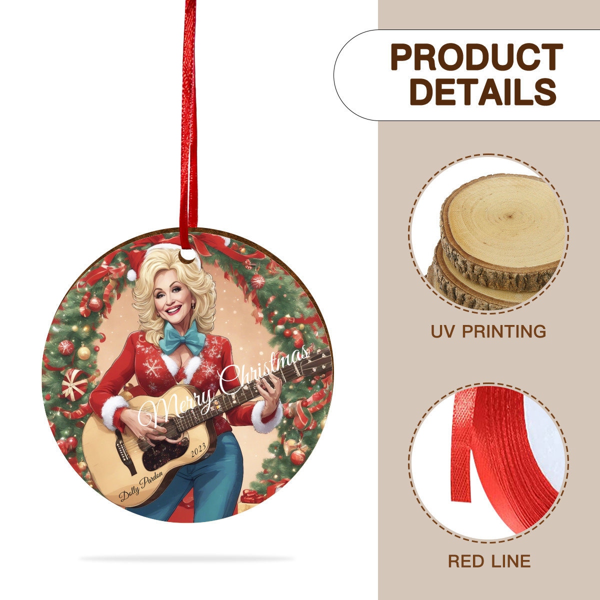 Dolly Parton, Pine Wood Christmas Ornament sold by Kizzee Zam Wesell ...