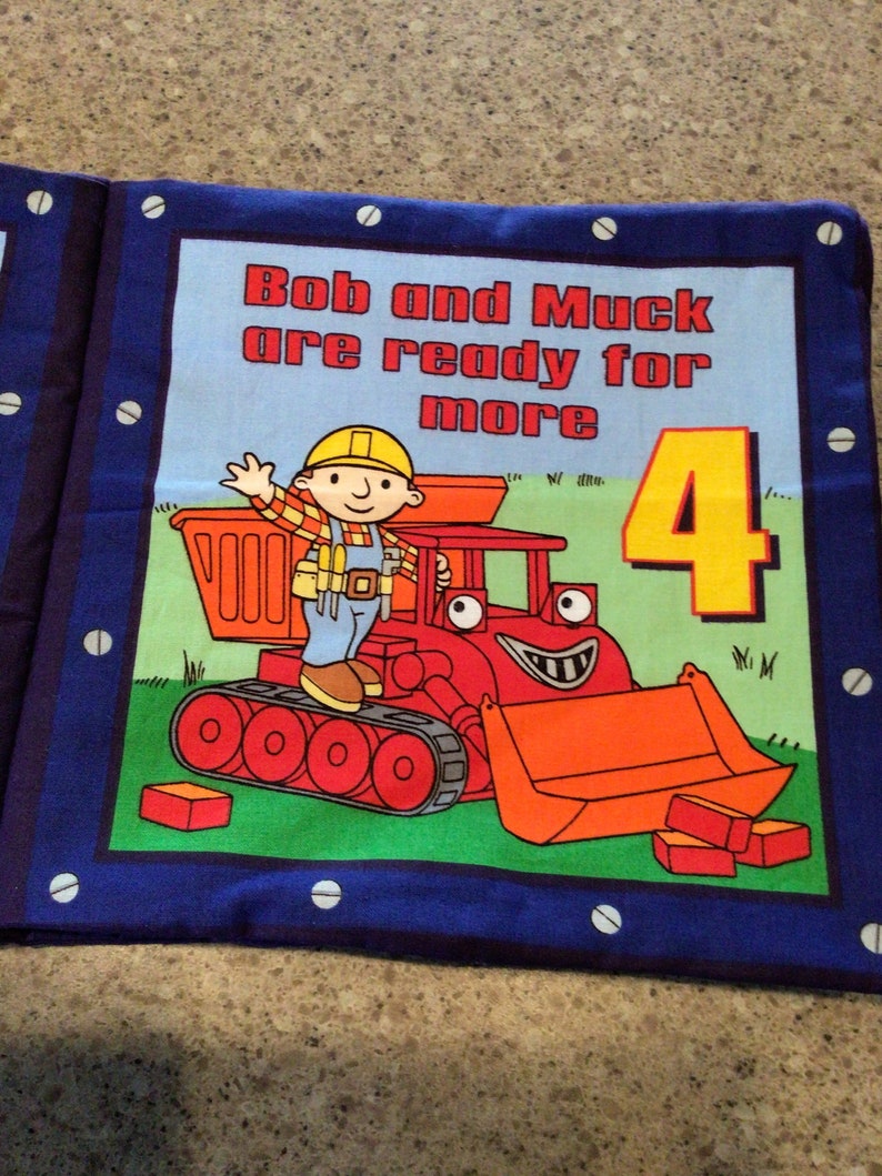 Bob the Builder Lets Count Fabric Book 10 Pages-counting Quiet Book ...