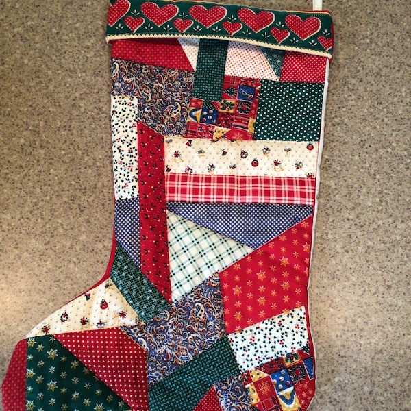 Patchwork Christmas Stockings - Etsy