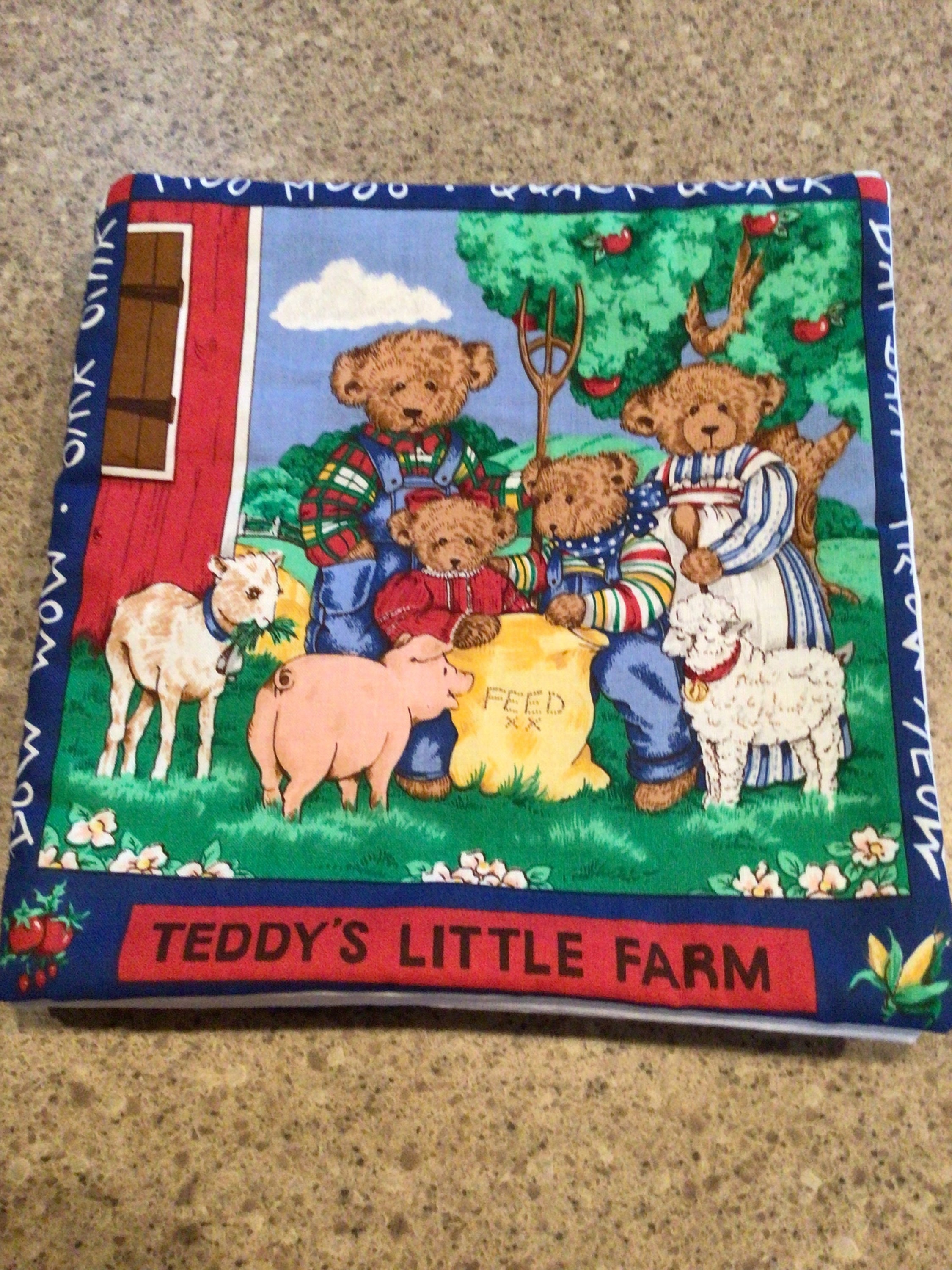 Teddy’s Little Farm Fabric Quiet Book, Farm Animals Soft Book - Etsy