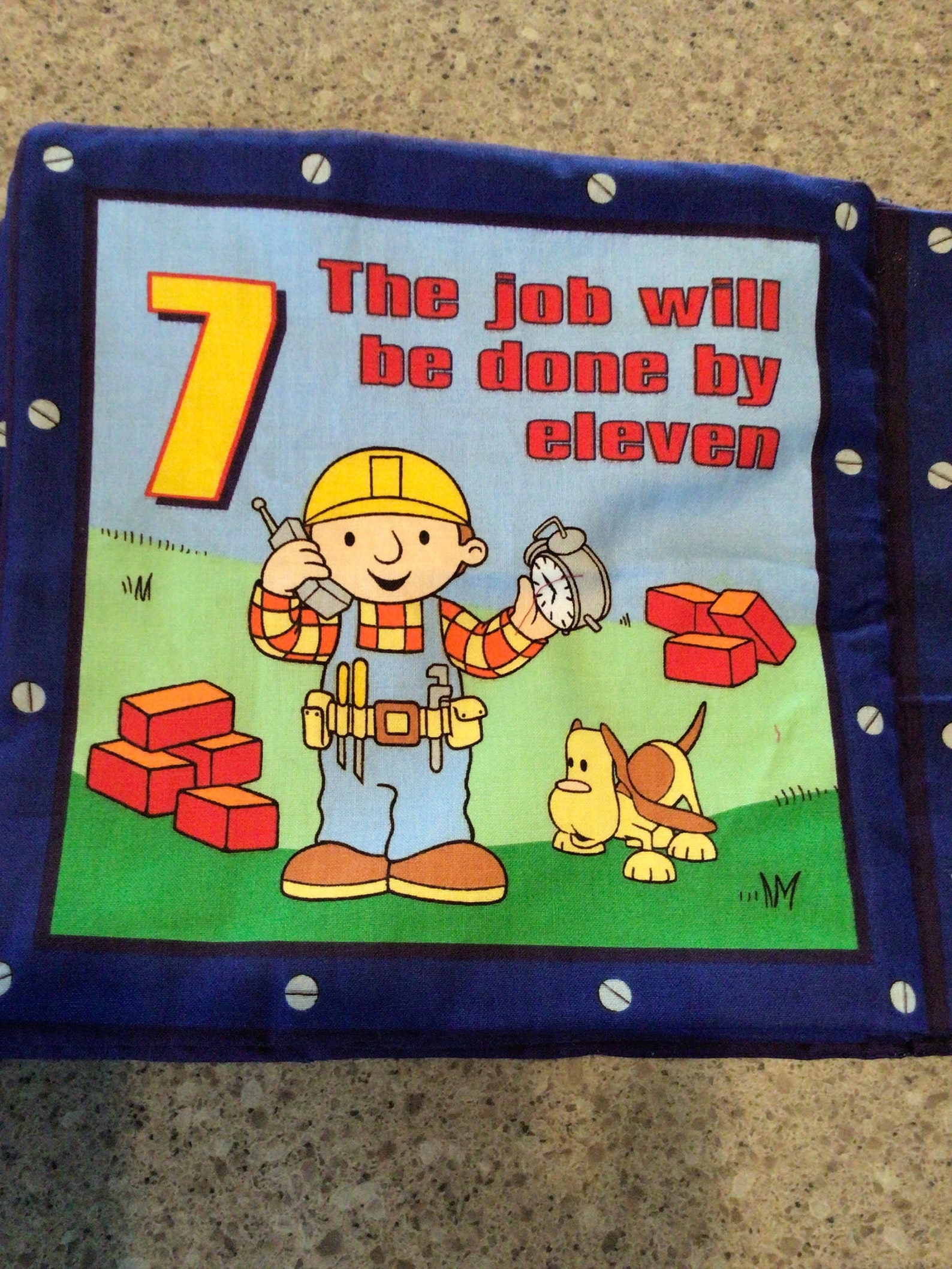 Bob the Builder Lets Count Fabric Book 10 Pages-counting Quiet Book ...