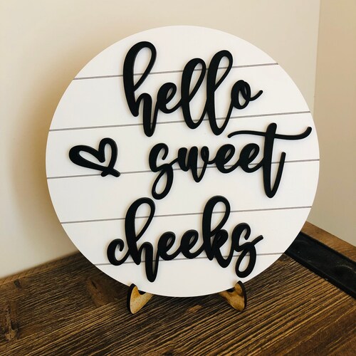 Hello Sweet Cheeks Wire Word Sign Bathroom Decor Funny - Etsy