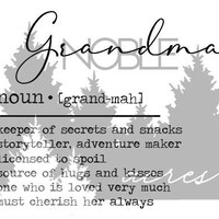 Grandparents Definition Print, Grandparents Gifts, Grandma Gift ...