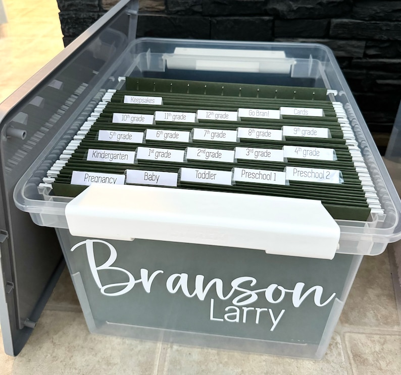 Child’s Memory School Keepsakes Milestones Box Kit. Includes: Name ...