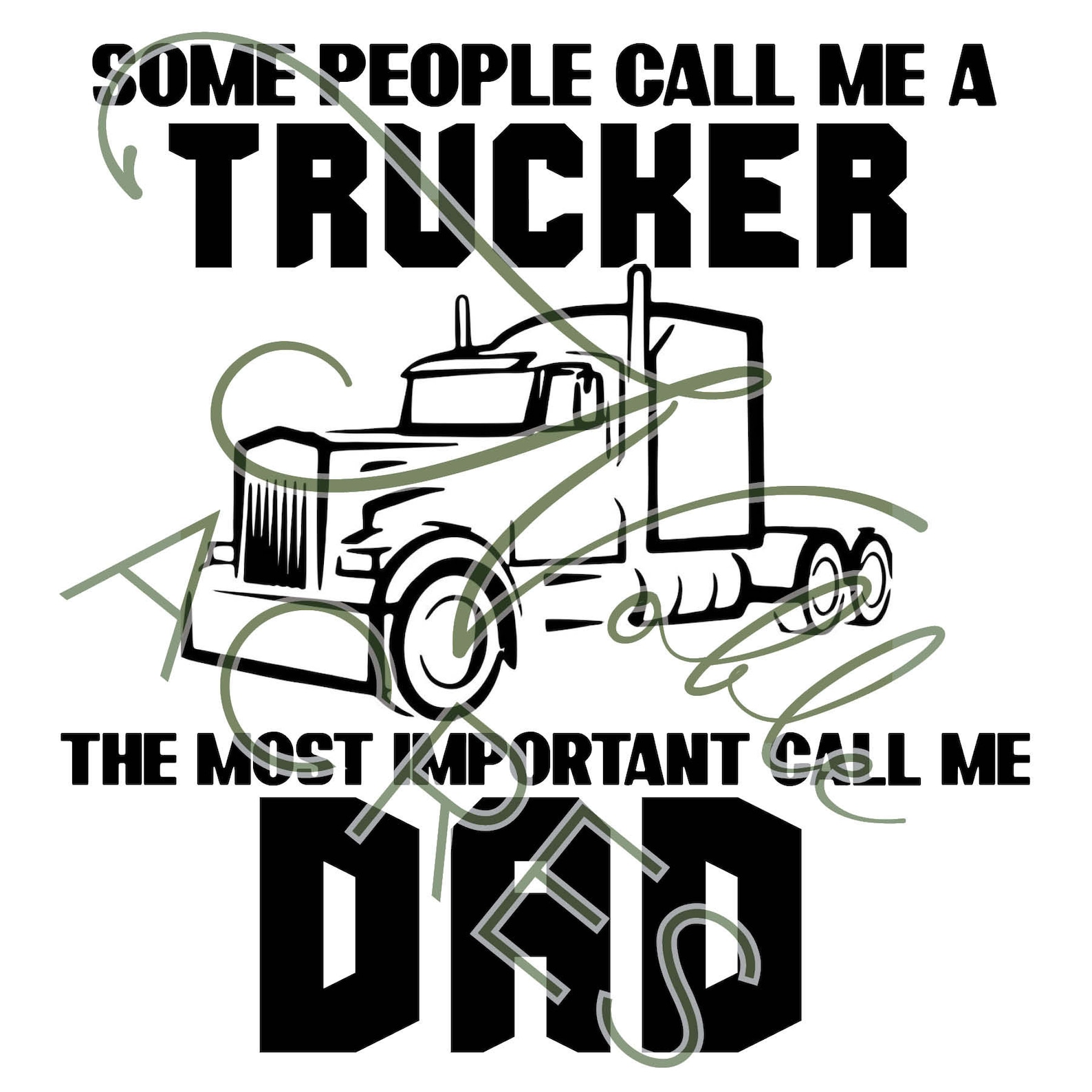 Trucker Dad, Png, Svg, Download, Fathers Day Png, Trucker Png - Etsy