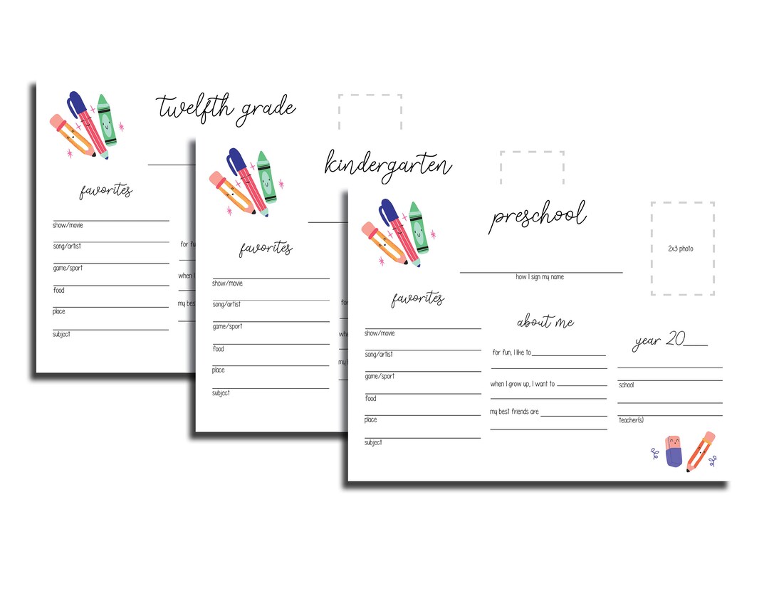 Memory Box Starter Printable Sheets, Childs Memory Box, Digital ...