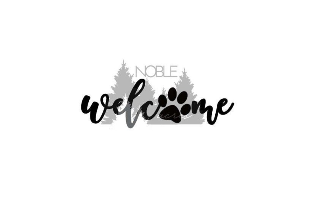 Welcome Paw Print SVG, PNG, Dog Lover, Animal Lover, Welcome Svg, Paw ...