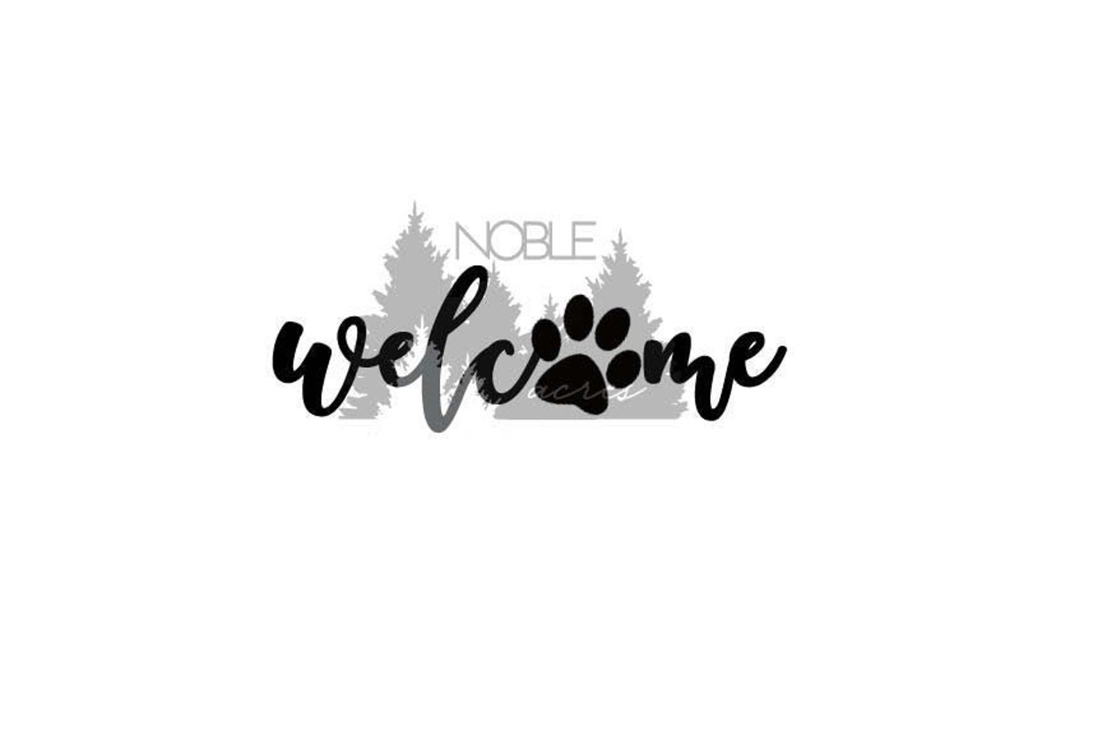 Welcome Paw Print SVG, PNG, Dog Lover, Animal Lover, Welcome Svg, Paw ...